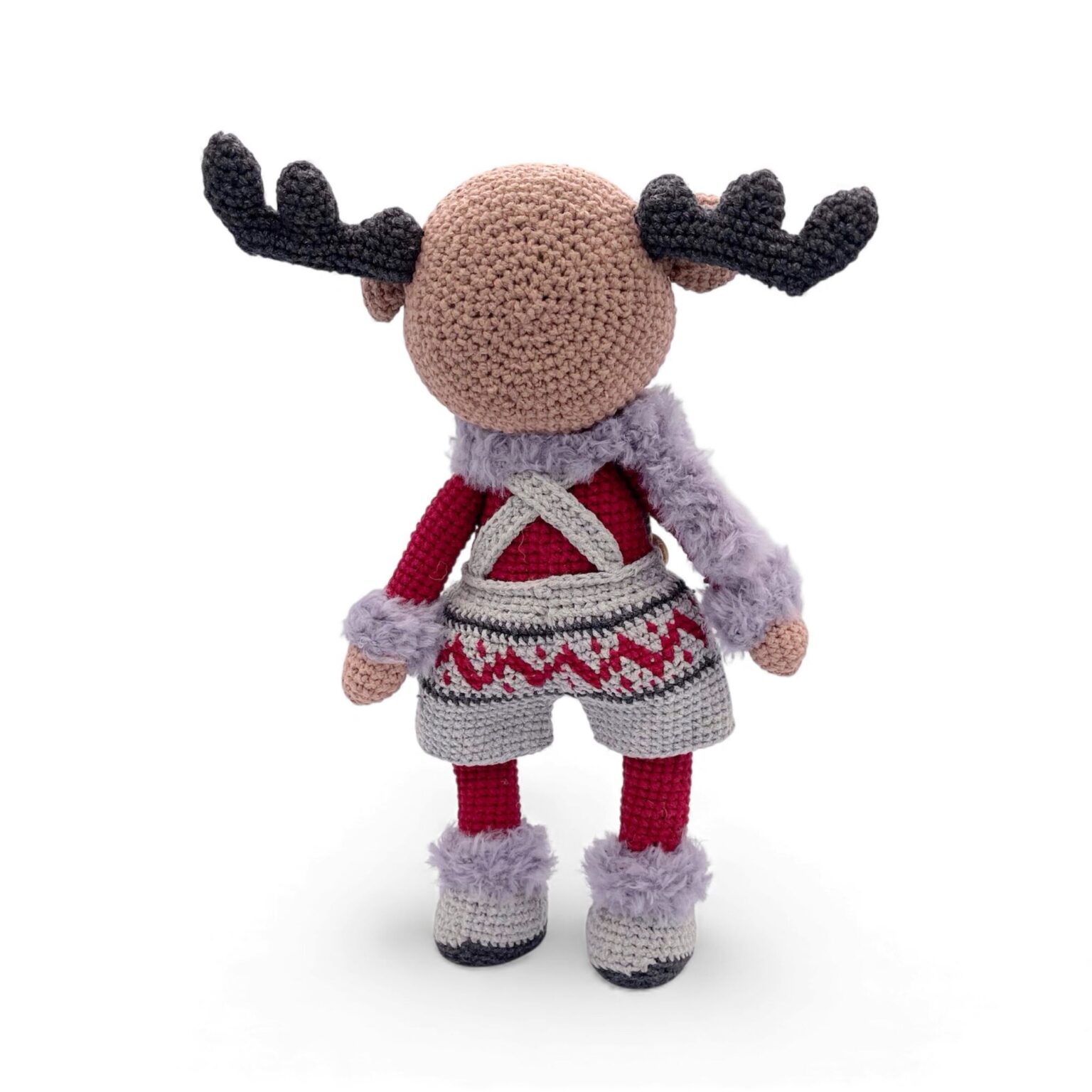 Crochet Reindeer Boy Amigurumi – Handmade Plush Collectible